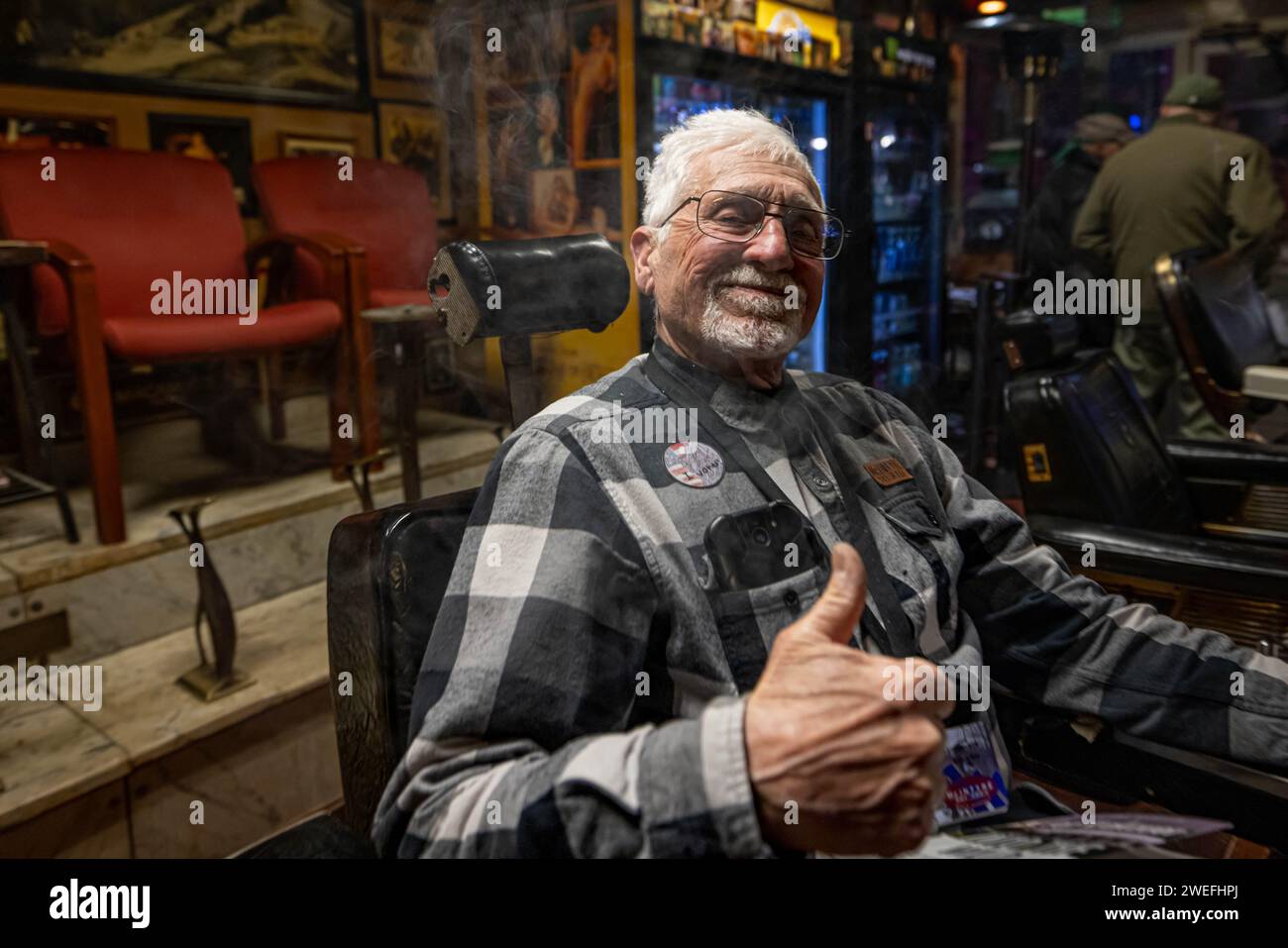 MANCHESTER, NEW HAMPSHIRE - JANUARY 23: Rich Stevenson, a registered ...