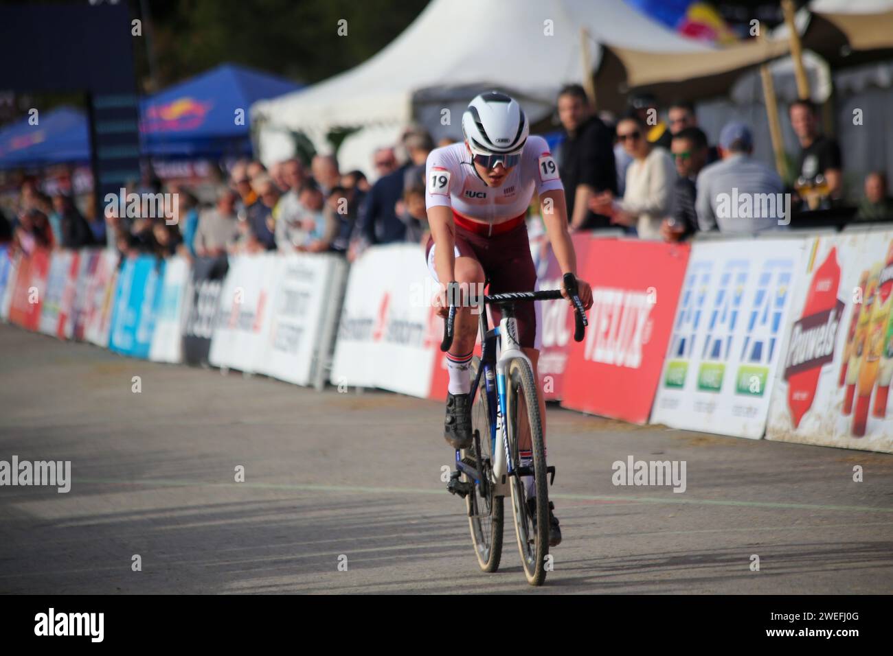 Benidorm, Spain, January 21, 2024: The cyclist, Cat Ferguson (19 ...