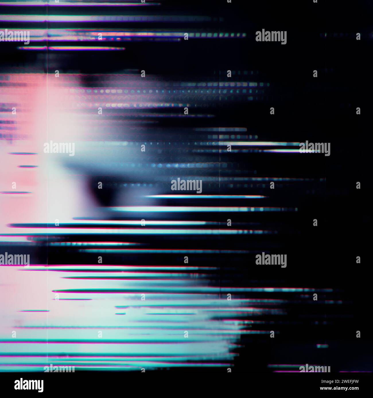 Glitch TV Screen: Distorted digital background with signal interference ...