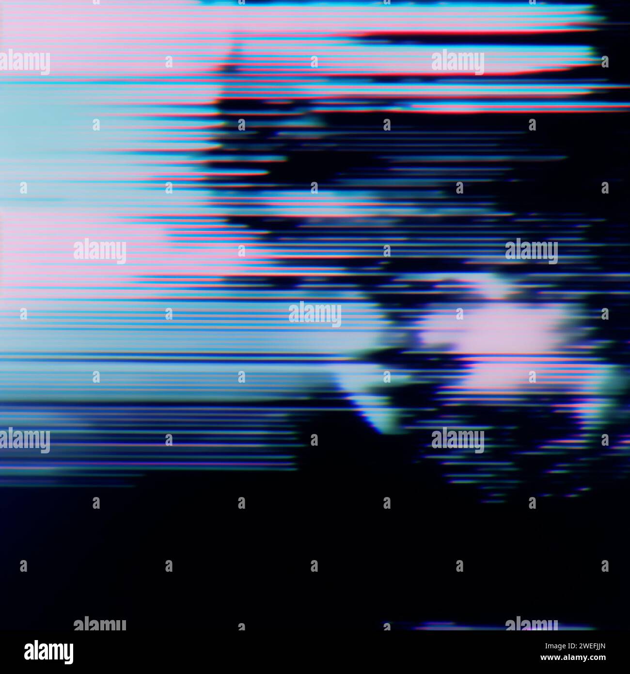 Glitch TV Screen: Distorted digital background with signal interference ...
