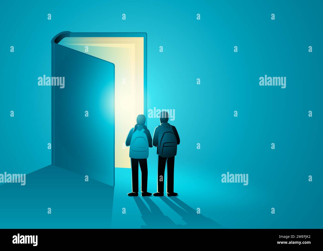 Children looking with curiosity Stock Vector Images - Alamy