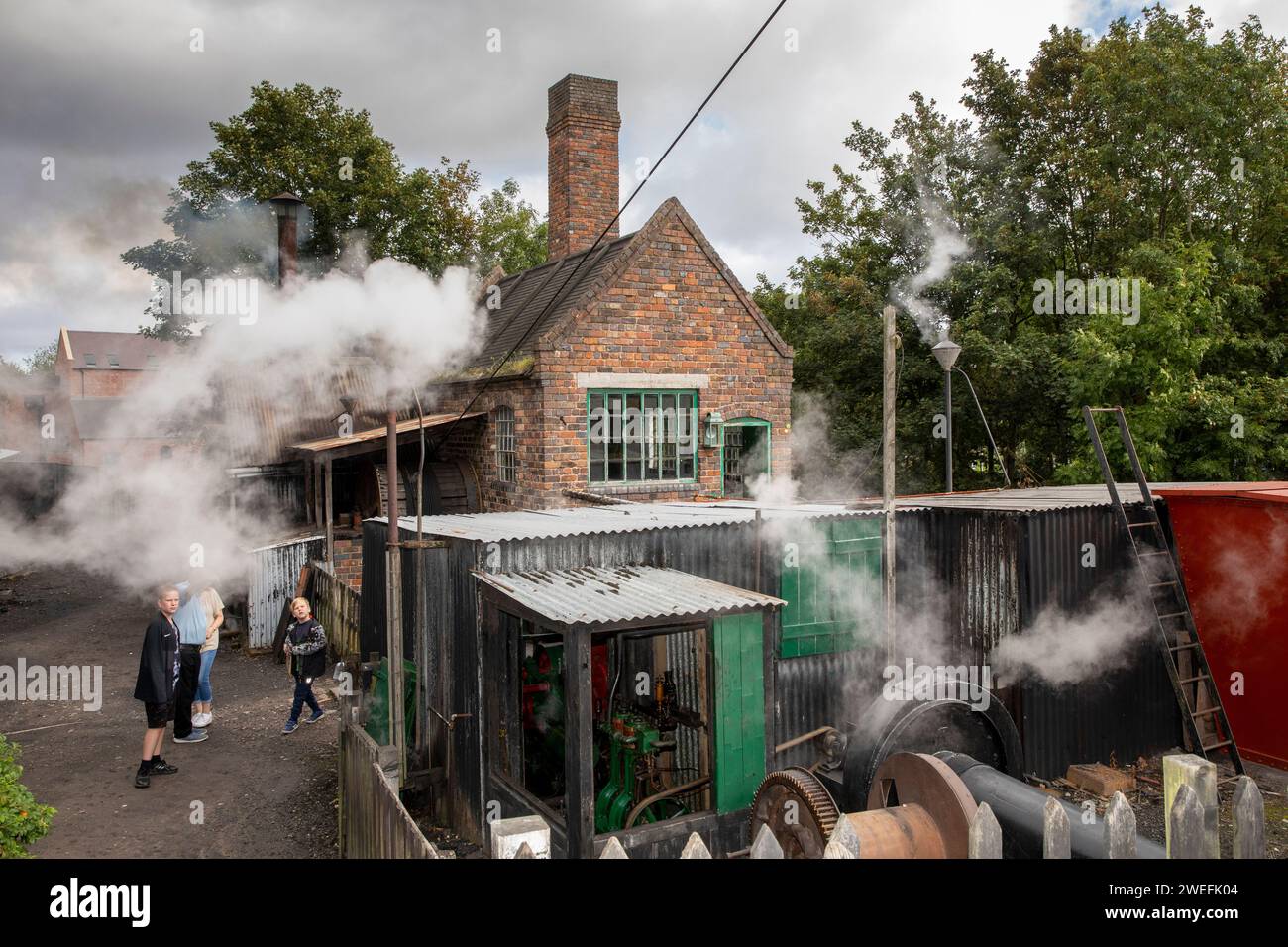 UK, England, West Midlands, Dudley, Black Country Museum, visitors at ...