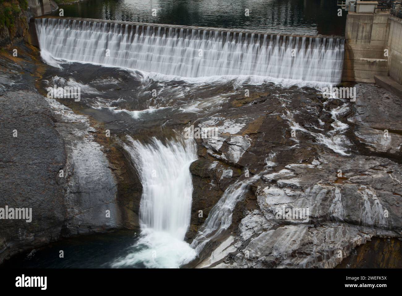 Lower Spokane Falls with Monroe Street Dam, Riverfront Park, Spokane ...