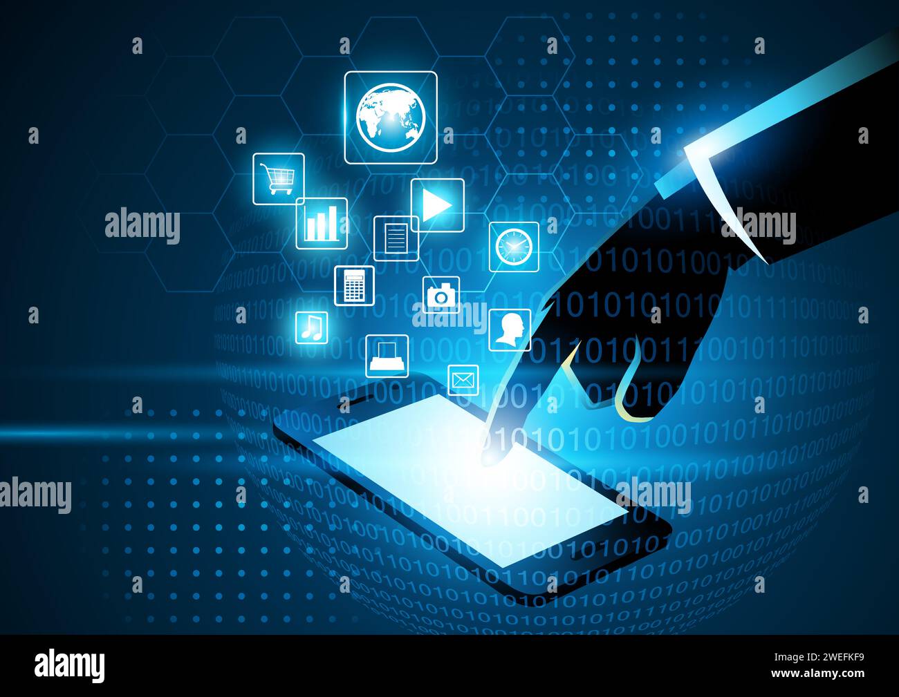 Finger 5g Stock Vector Images - Alamy