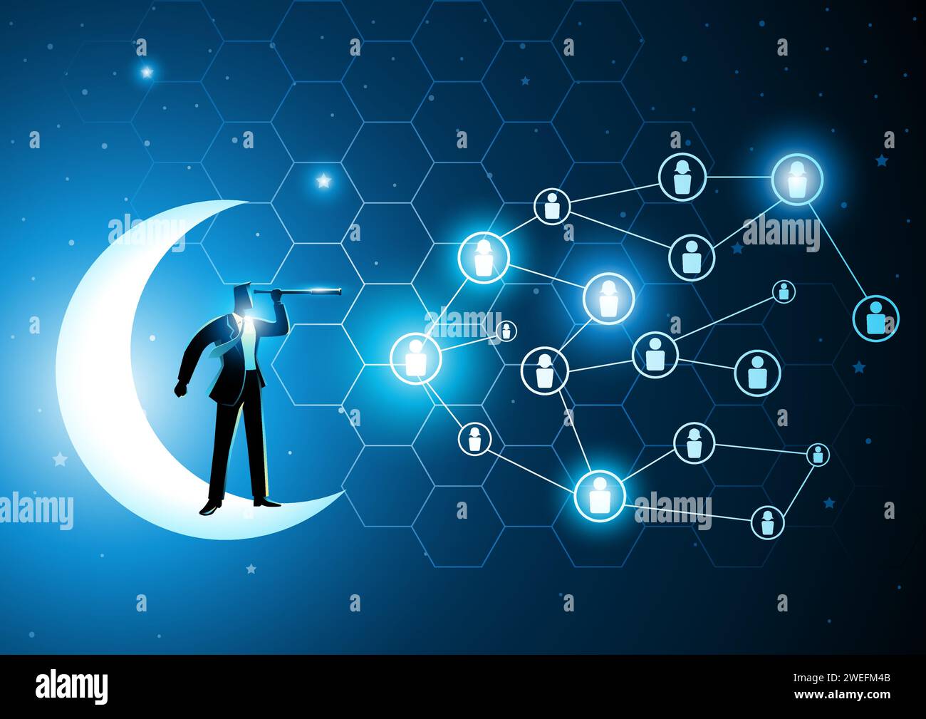 Woman standing on open Stock Vector Images - Alamy