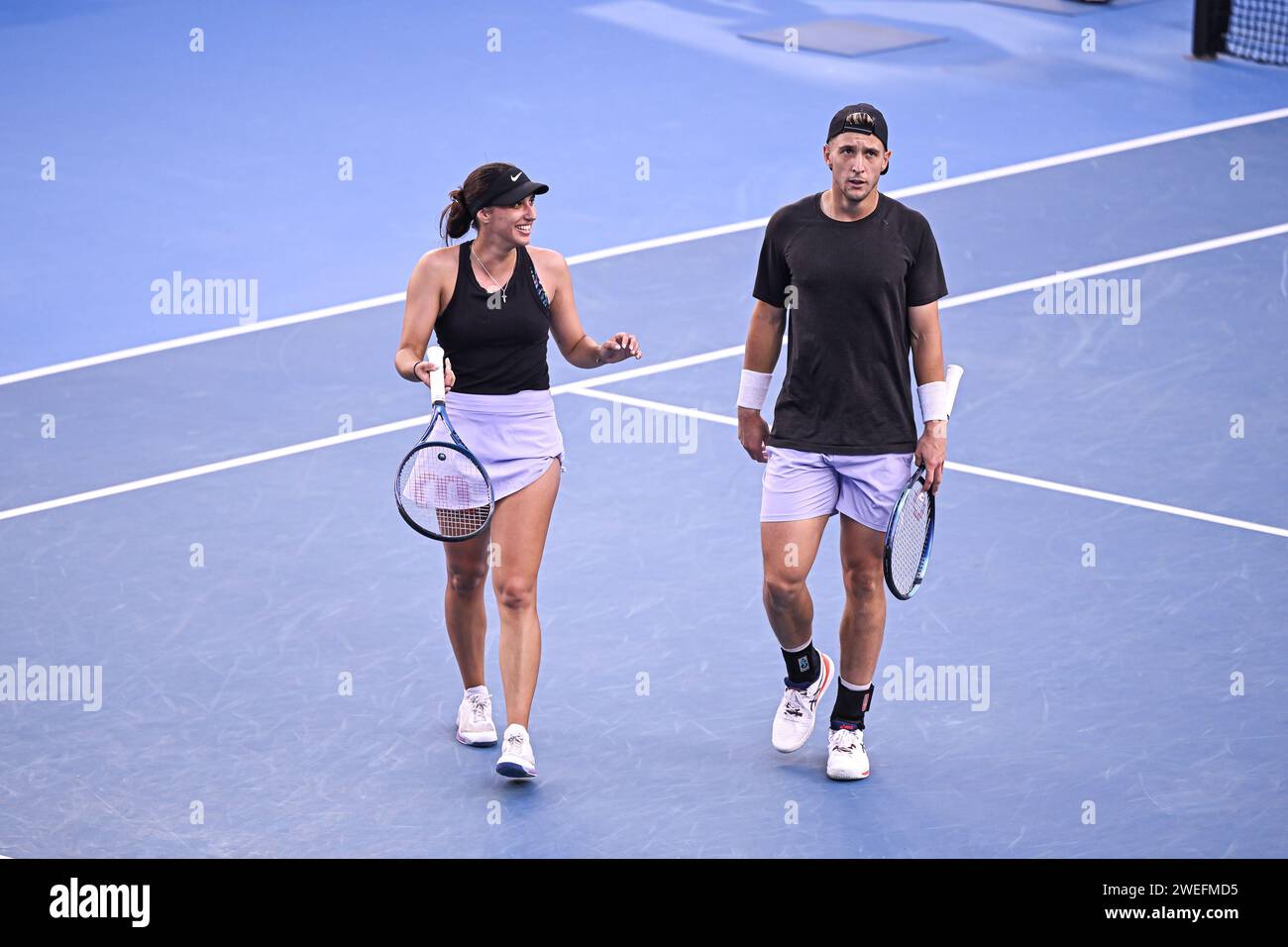 Jaimee Fourlis and Andrew Harris during the Australian Open AO 2024 ...