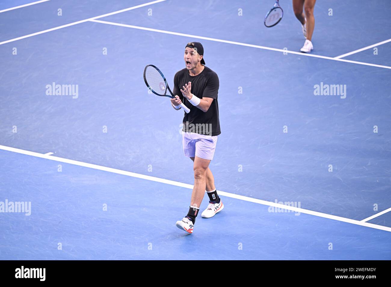 Jaimee Fourlis and Andrew Harris during the Australian Open AO 2024 ...