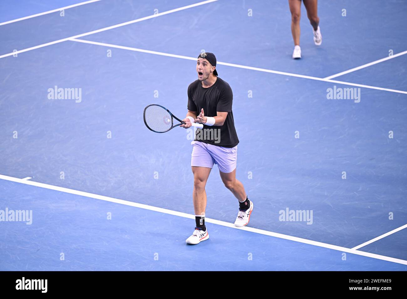 Jaimee Fourlis and Andrew Harris during the Australian Open AO 2024 ...