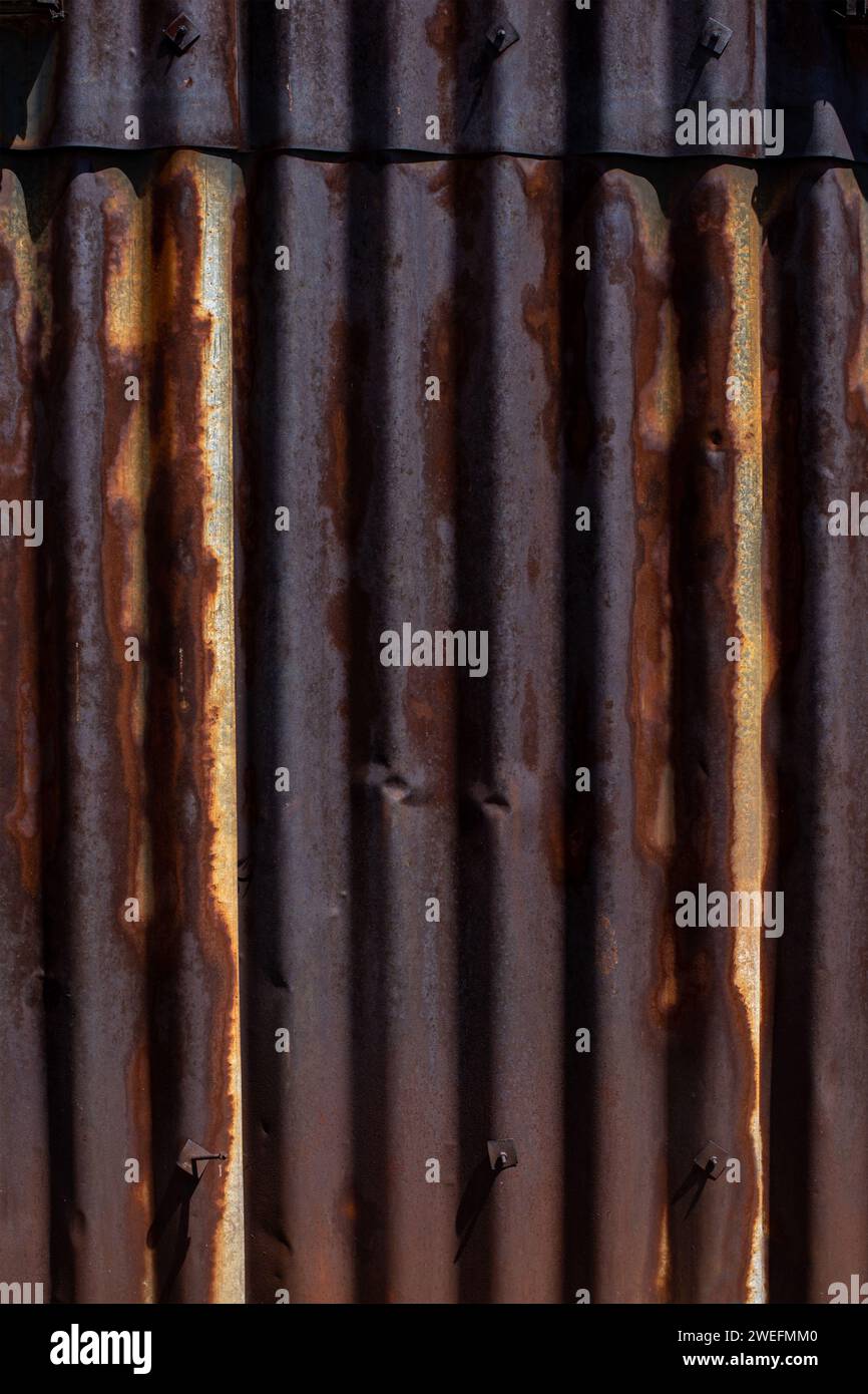 very rusty corrugated metal surface Stock Photo - Alamy