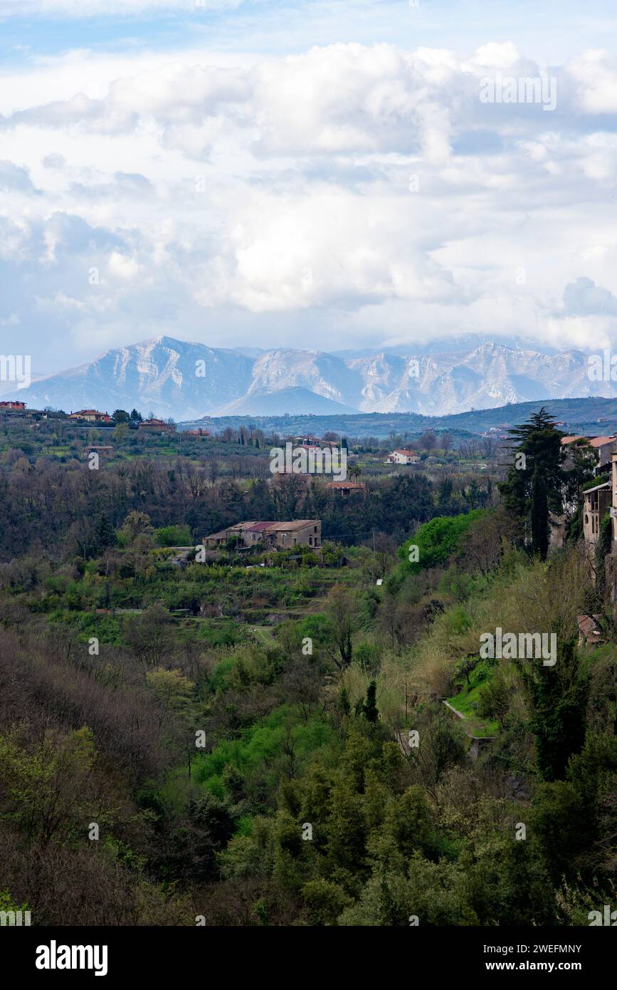 Photograph taken in Sant'Agata de' Goti, Italy, showcasing an aerial ...