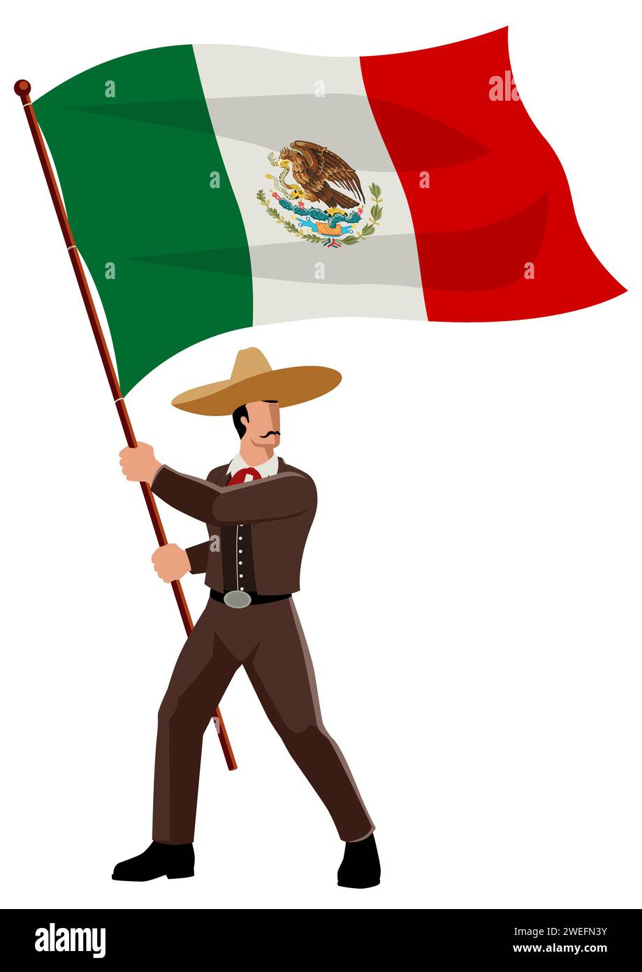 Mexico flag cartoon hi-res stock photography and images - Alamy