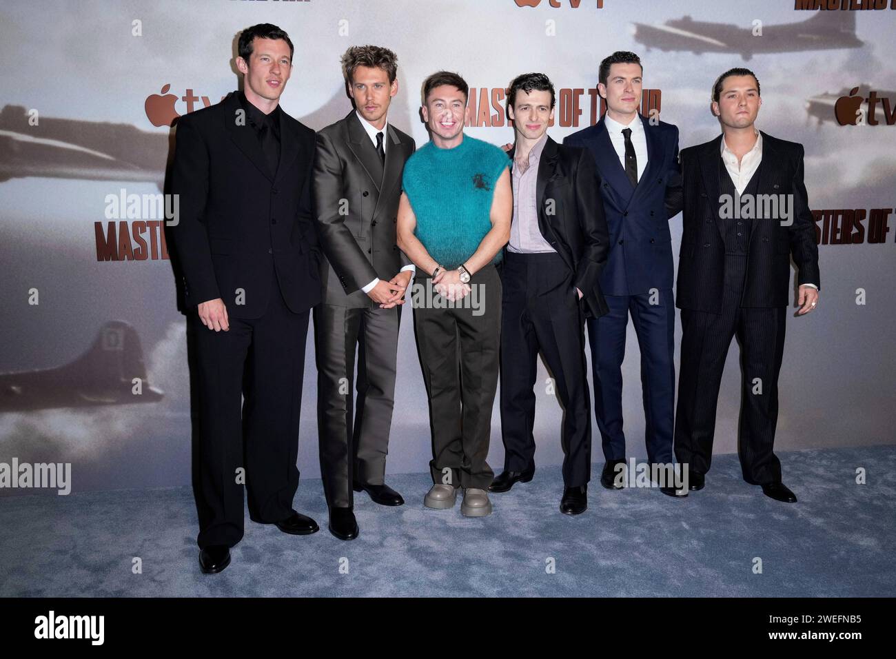 Callum Turner, from left, Austin Butler, Barry Keoghan, Anthony Boyle ...
