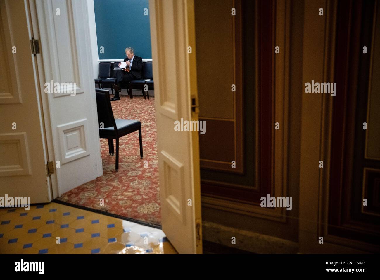 Washington, USA. 25th Jan, 2024. Senator John Kennedy (R-LA) reads ...