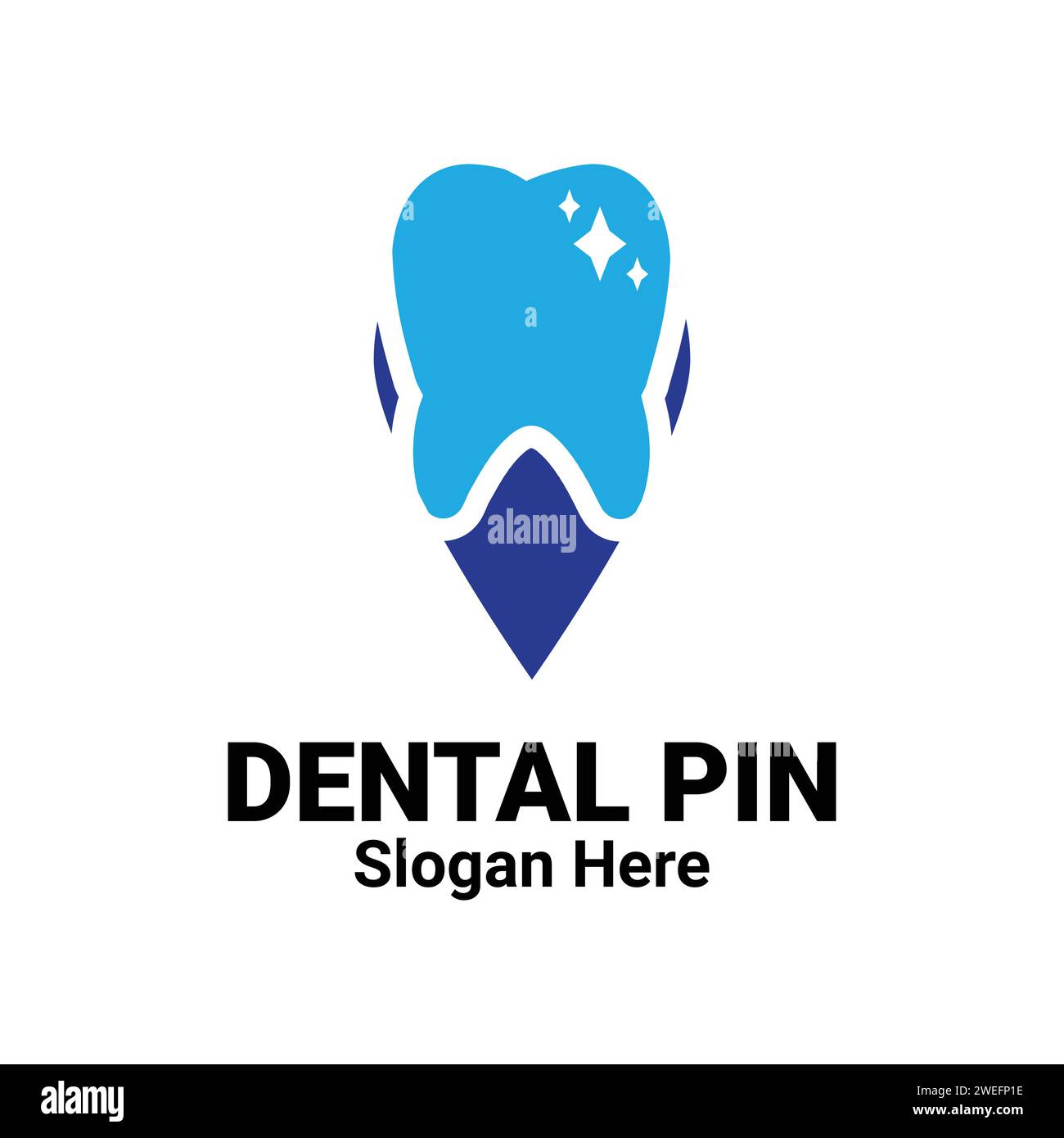 Dental Health Care Clinic Location Logo With Tooth and pinpoint icon ...