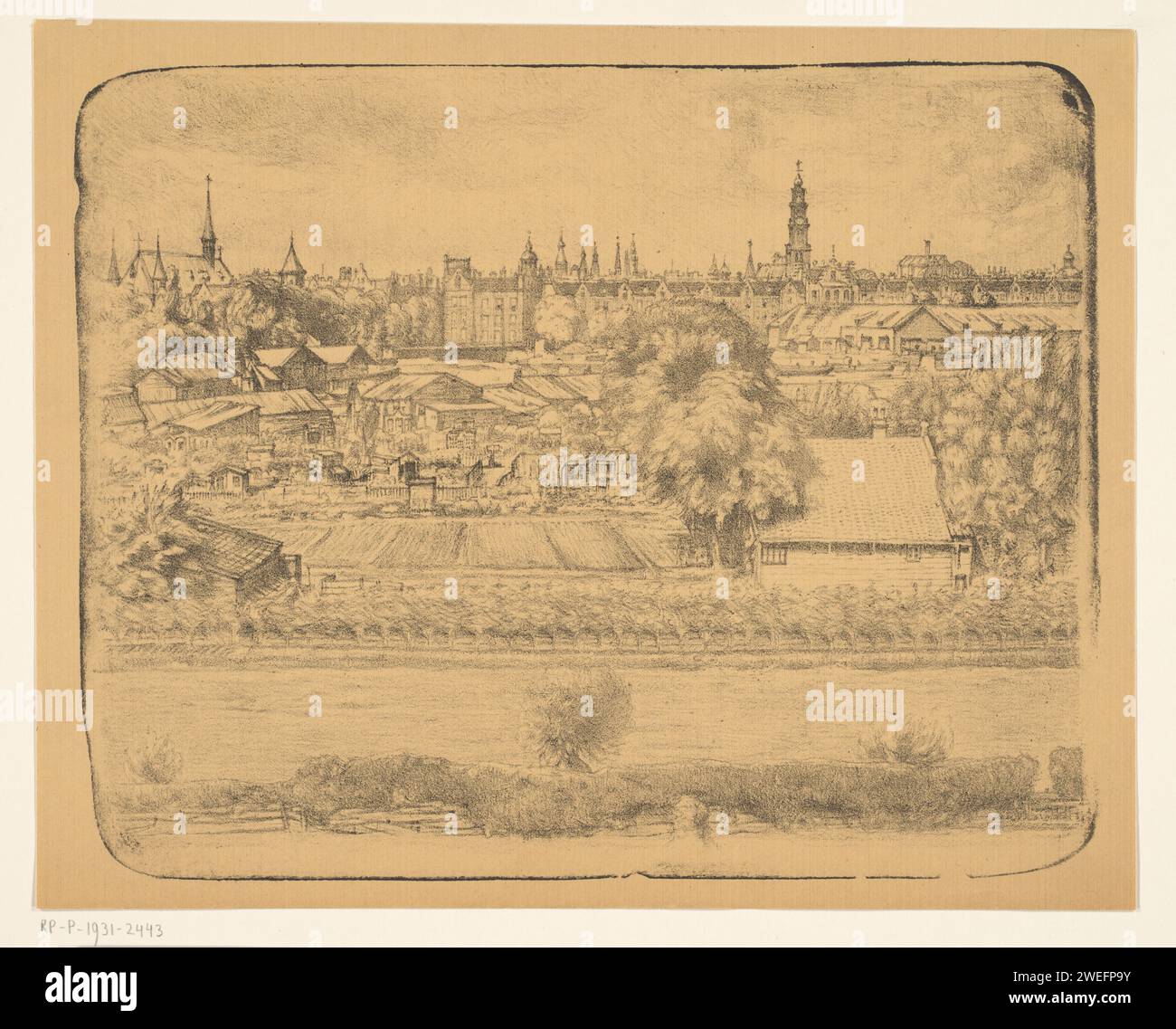 View of the Slatuinen in Amsterdam, Johannes Löhr, 1892 - 1928 print On ...
