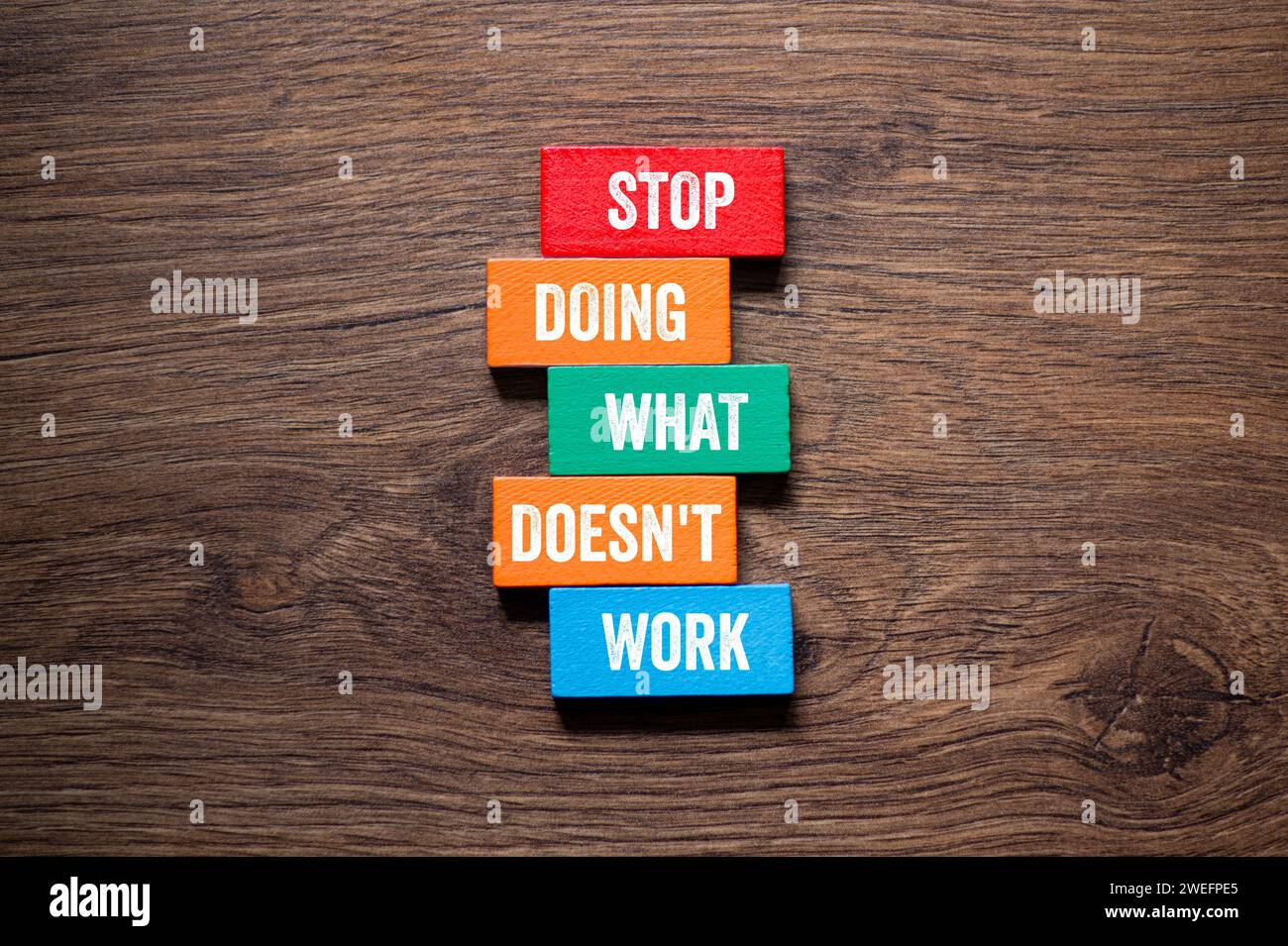 Stop doing what doesn't work Stock Photo - Alamy