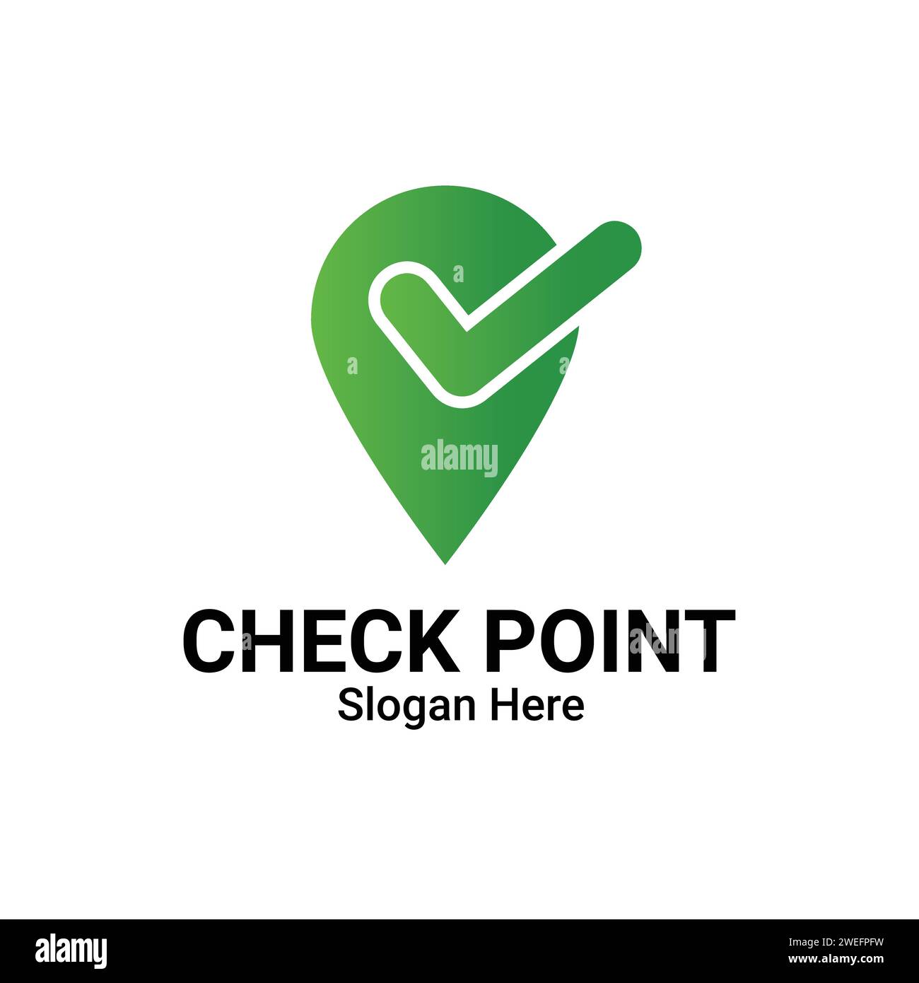 Geo Tag With Check Mark Or Location Point Logo Design. Check Place Logo ...