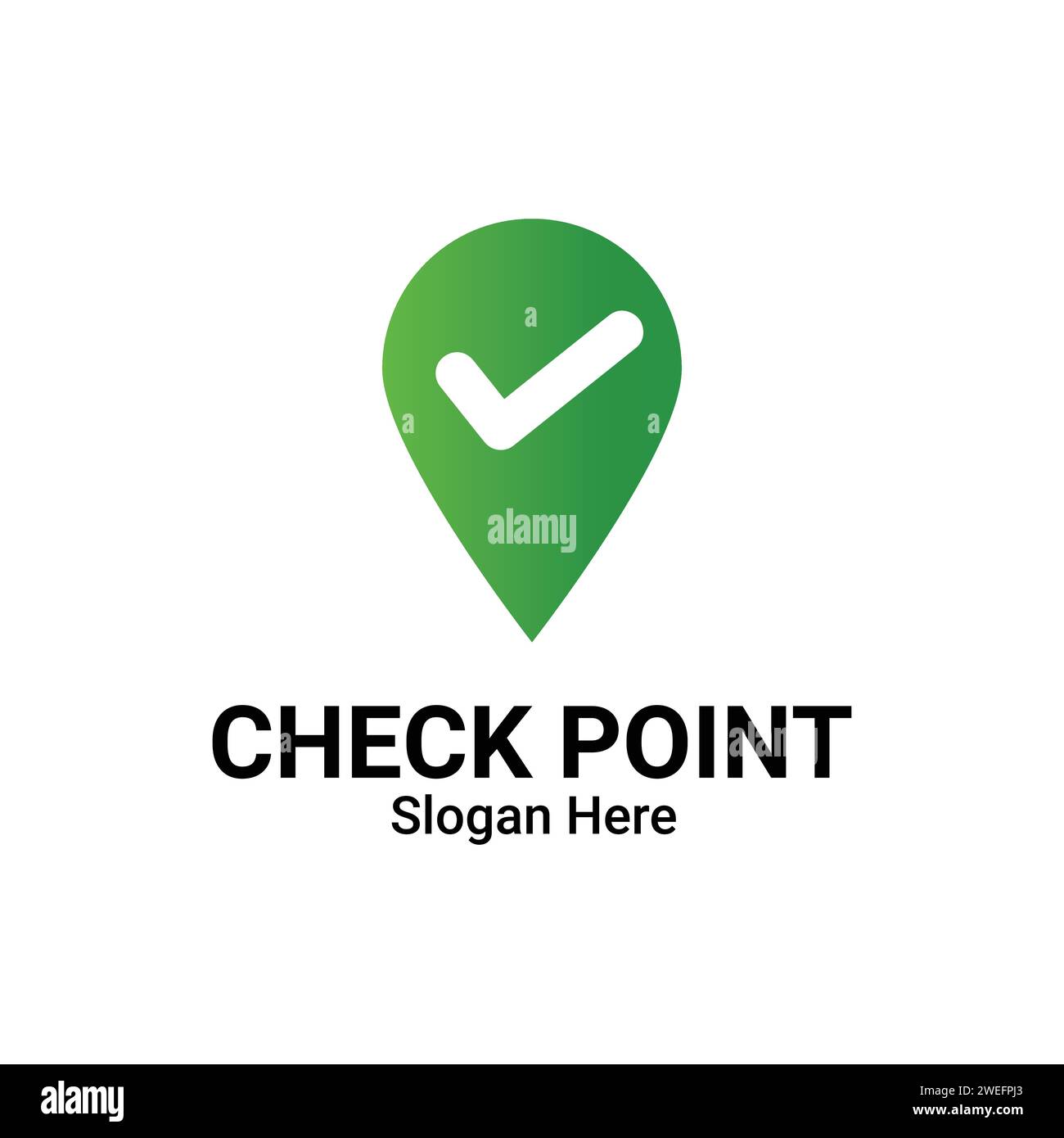 Geo Tag With Check Mark Or Location Point Logo Design. Check Place Logo ...