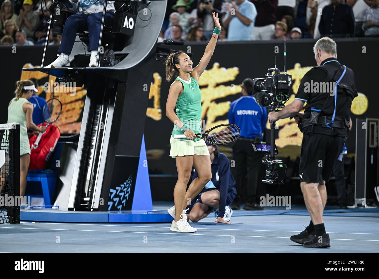 Zheng Qinwen during the Australian Open AO 2024 Grand Slam tennis ...