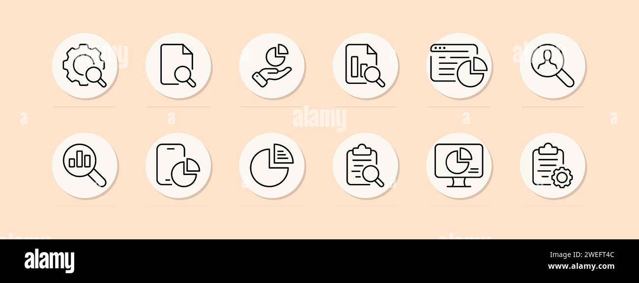 Diagram set line icon. Graph, picture, diagram, drawing, statistics ...