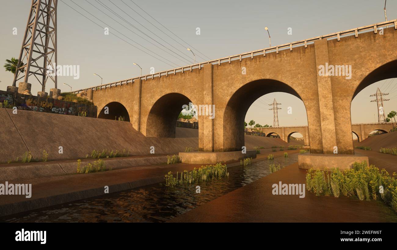 3d rendering canal street hi-res stock photography and images - Alamy