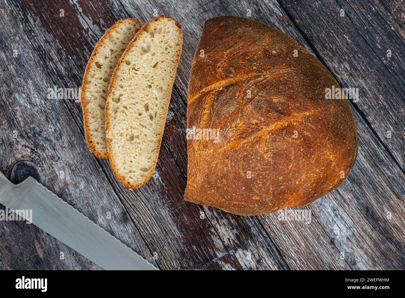 Close up view crusty sourdough hi-res stock photography and images - Alamy