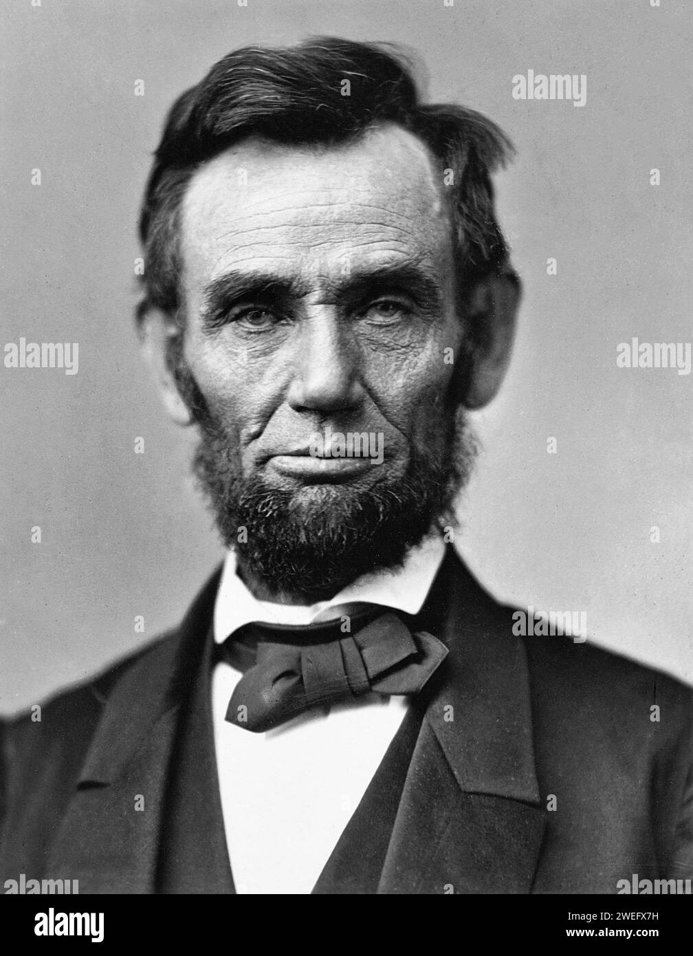 Portrait of Abraham Lincoln, the 16th president of the United States ...