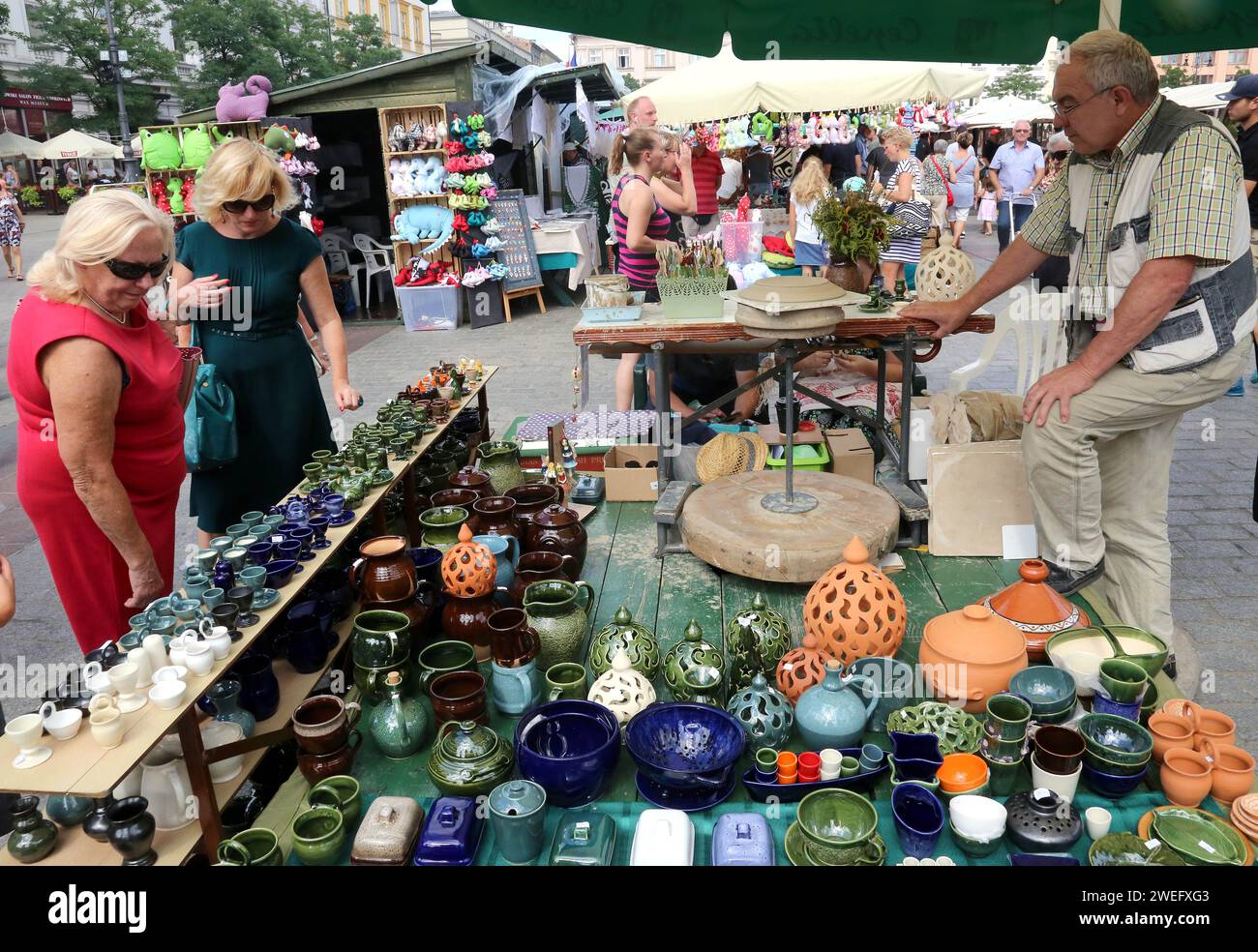 Cracow. Krakow. Poland. Folk Art and Craft Fair on the Main Market ...