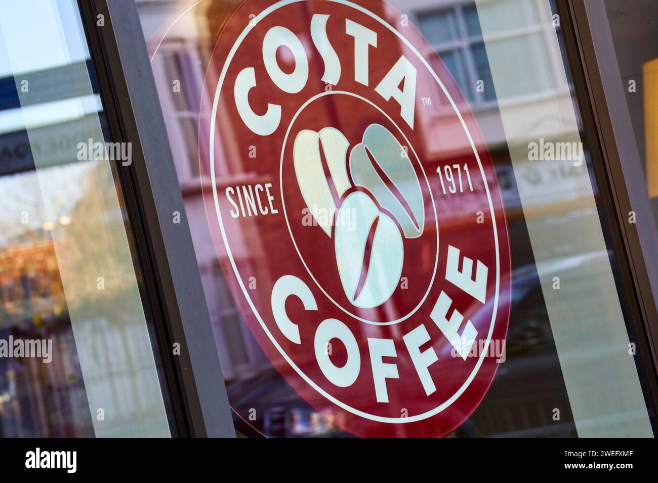 Costa Coffee shop sign Stock Photo - Alamy