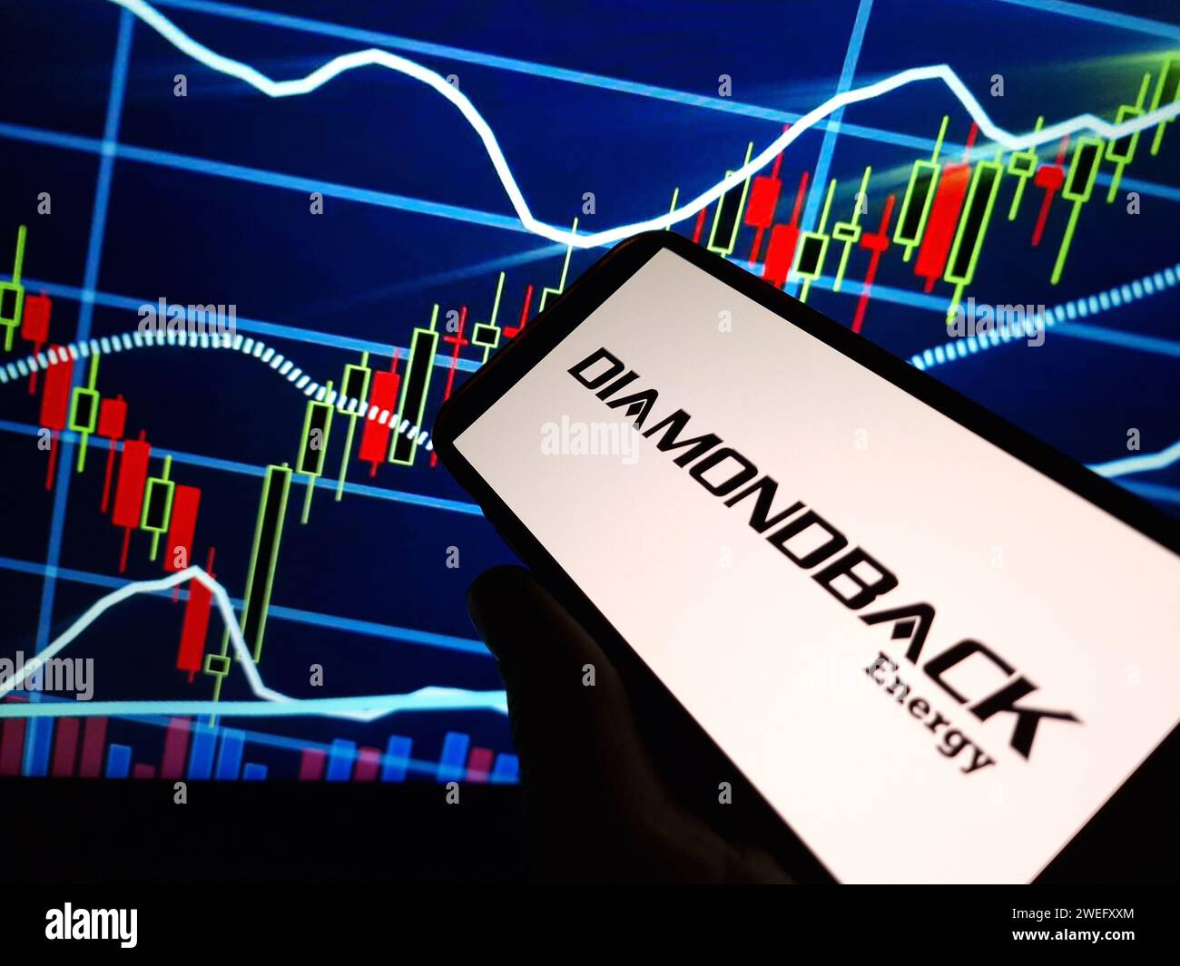 Konskie, Poland - January 24, 2024: Diamondback Energy company logo ...