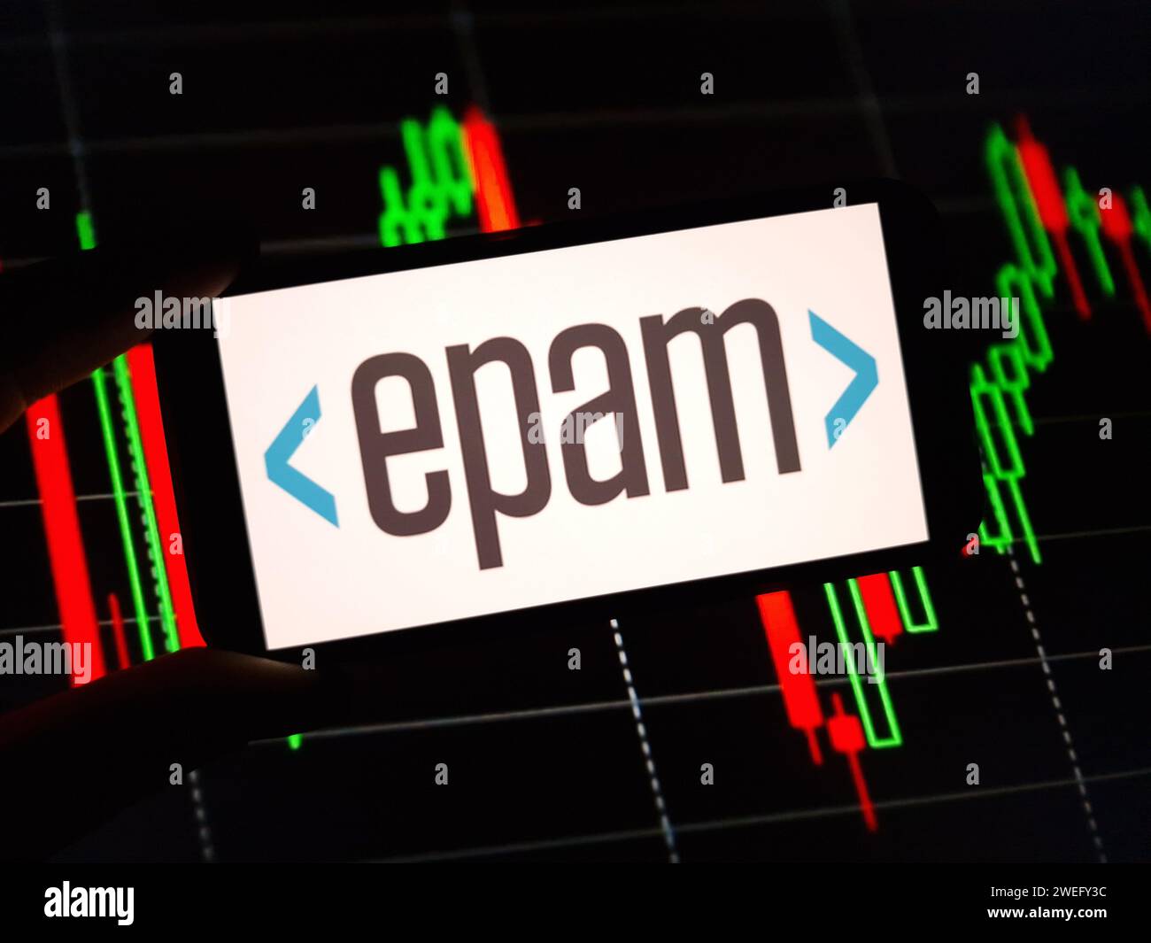 Konskie, Poland - January 24, 2024: EPAM Systems company logo displayed ...
