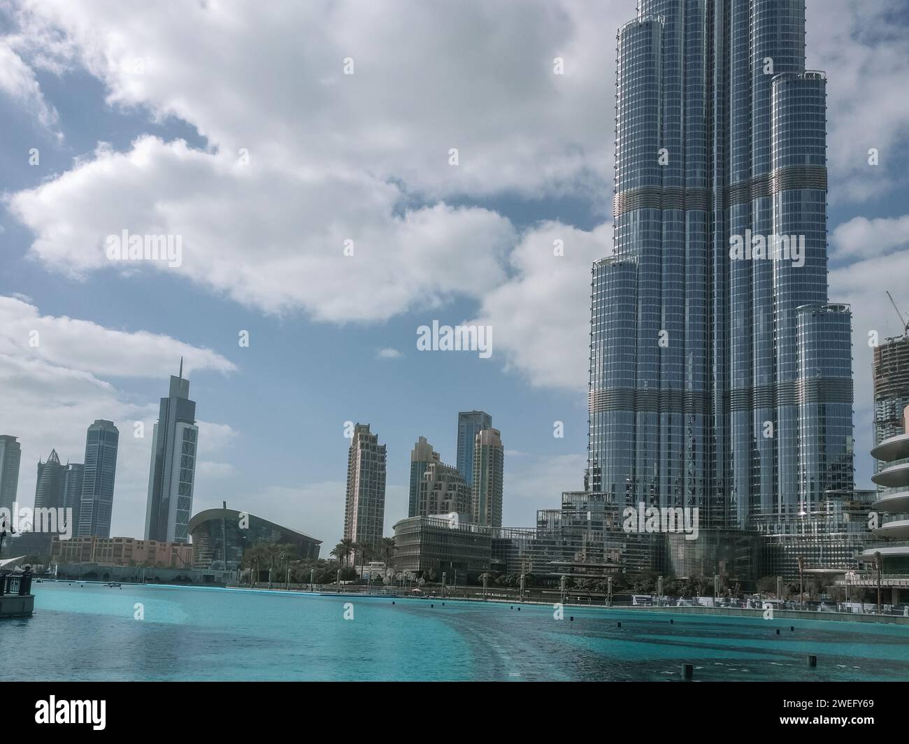 Downtown Dubai landmarks and attractions - View of Burj Khalifa and ...