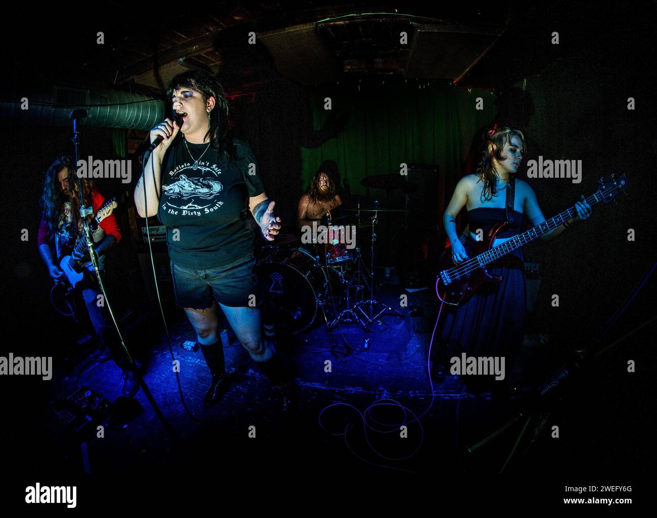 The band DIE SPITZ performs at the FarOut Lounge, Austin, Texas Stock ...