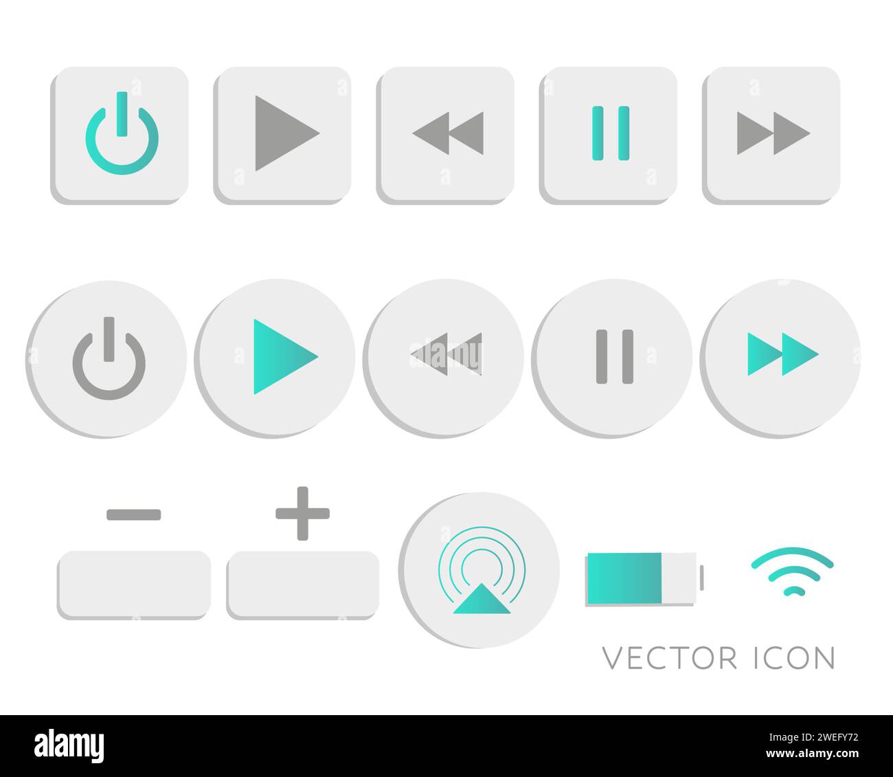 User interface elements. Stylish interface for website. Flat vector ...