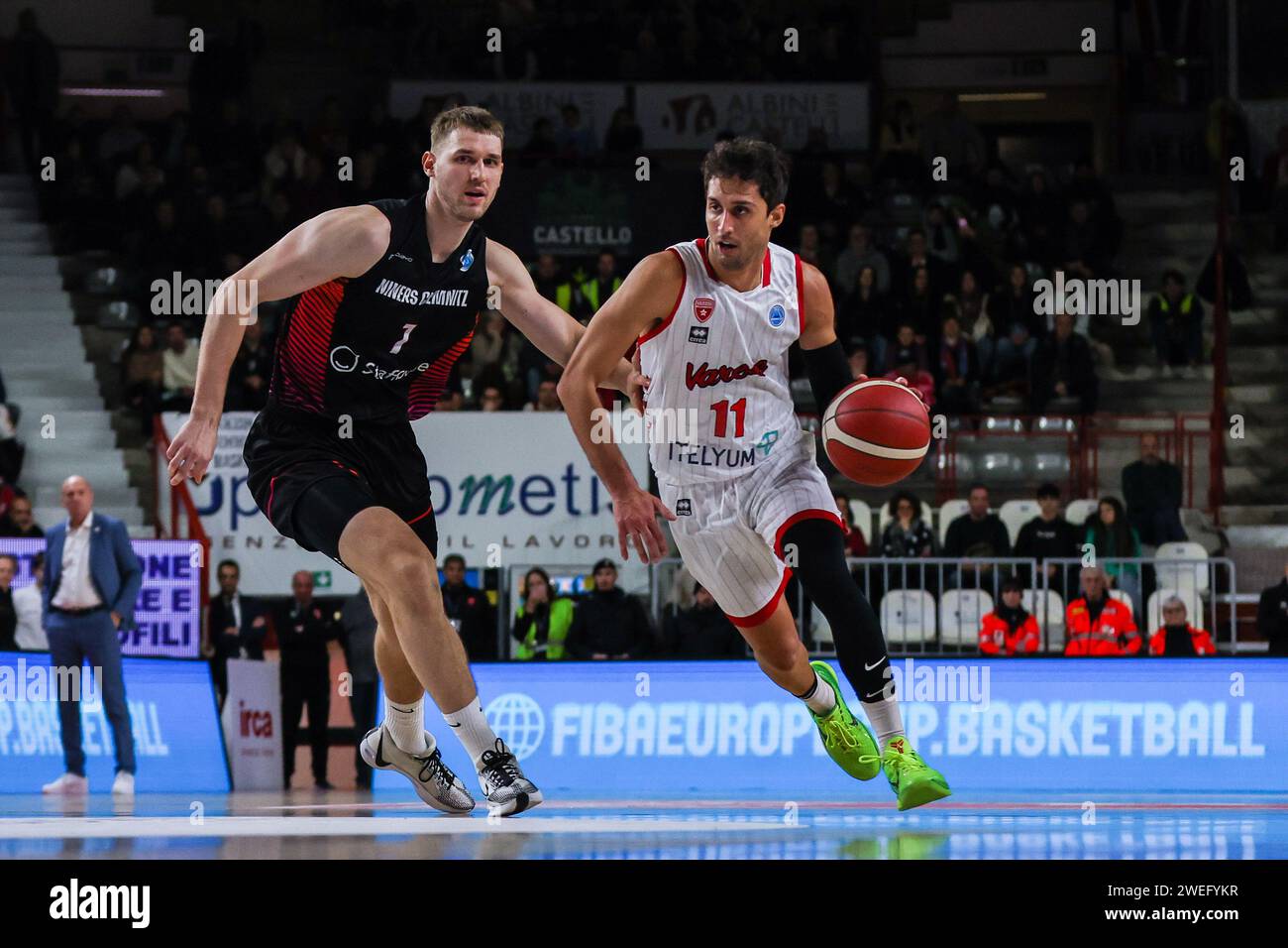 Varese, Italy. 24th Jan, 2024. Davide Moretti #11 of Itelyum Varese ...