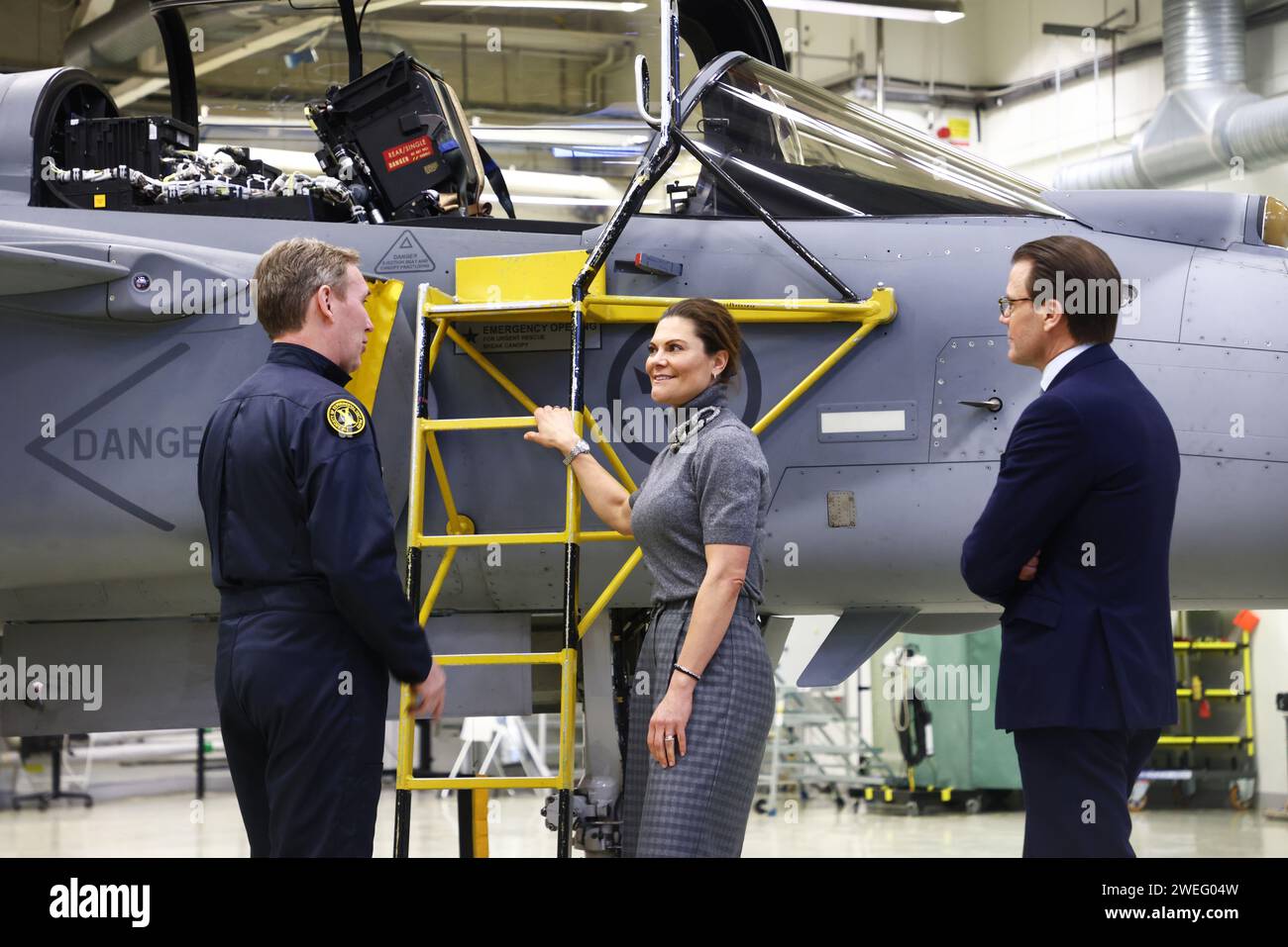 Sweden's Crown Princess Victoria and Prince Daniel visits the aerospace ...