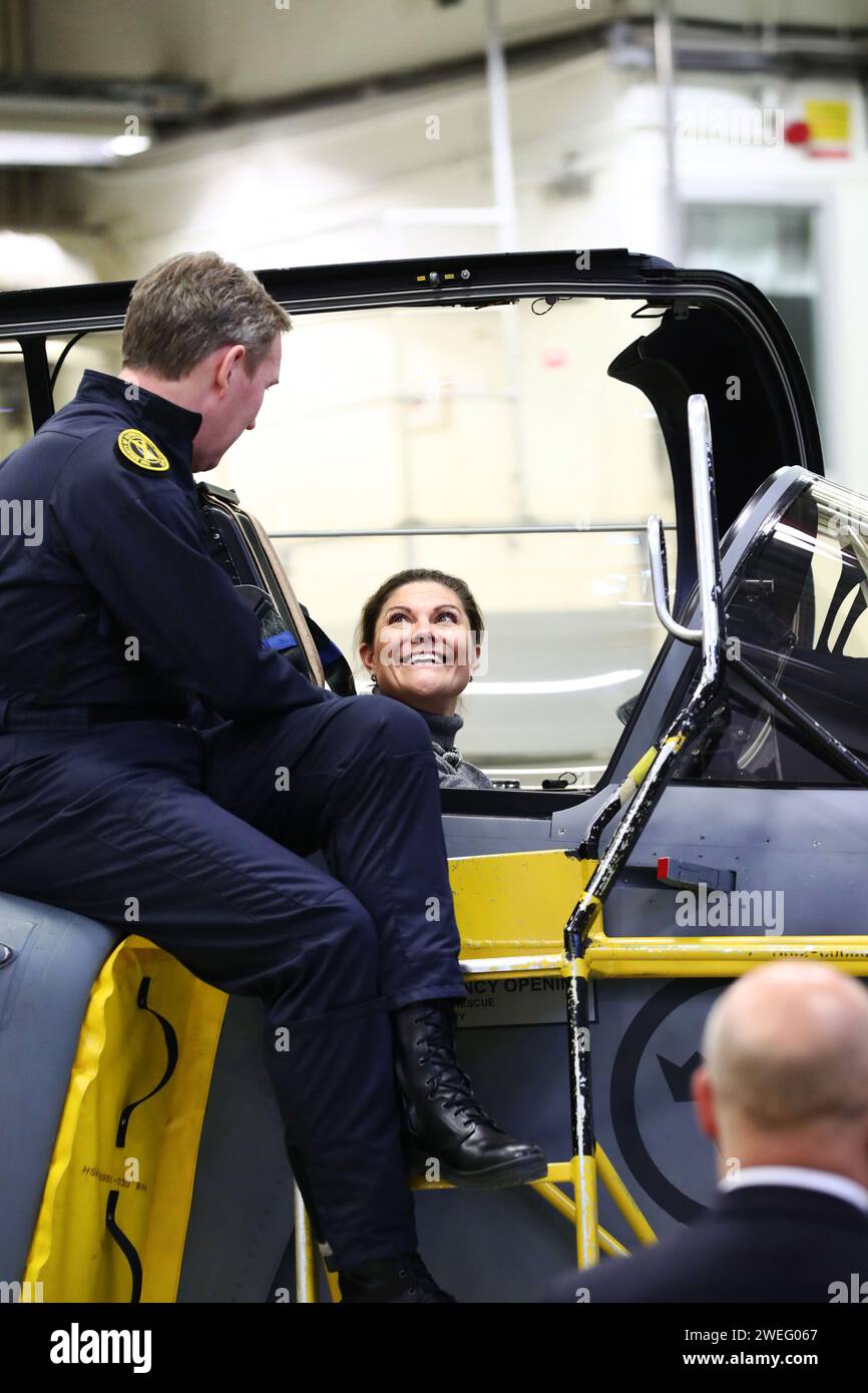 Sweden's Crown Princess Victoria and Prince Daniel visits the aerospace ...