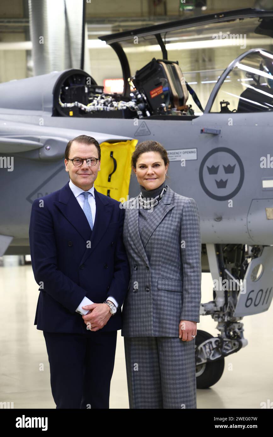 Sweden's Crown Princess Victoria and Prince Daniel visits the aerospace ...