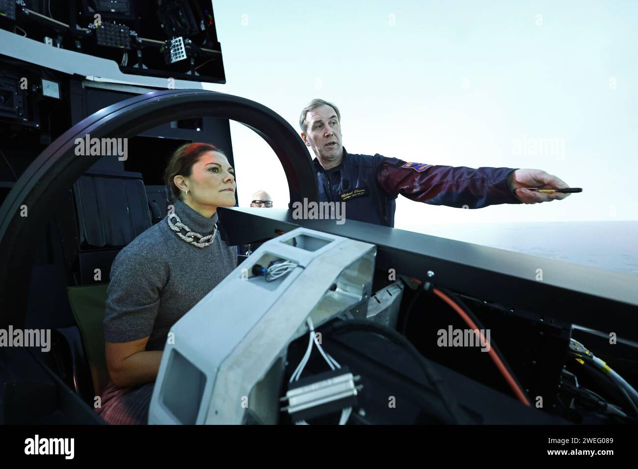 Sweden's Crown Princess Victoria and Prince Daniel visits the aerospace ...