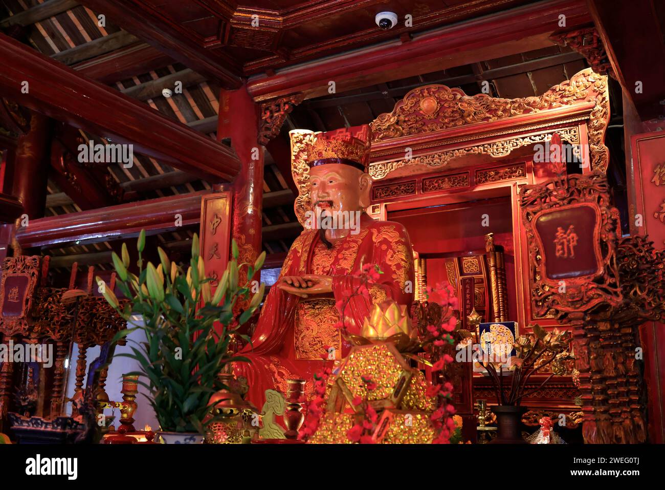 Statue of the Ceremonial Room in the Temple of Literature in Hanoi ...