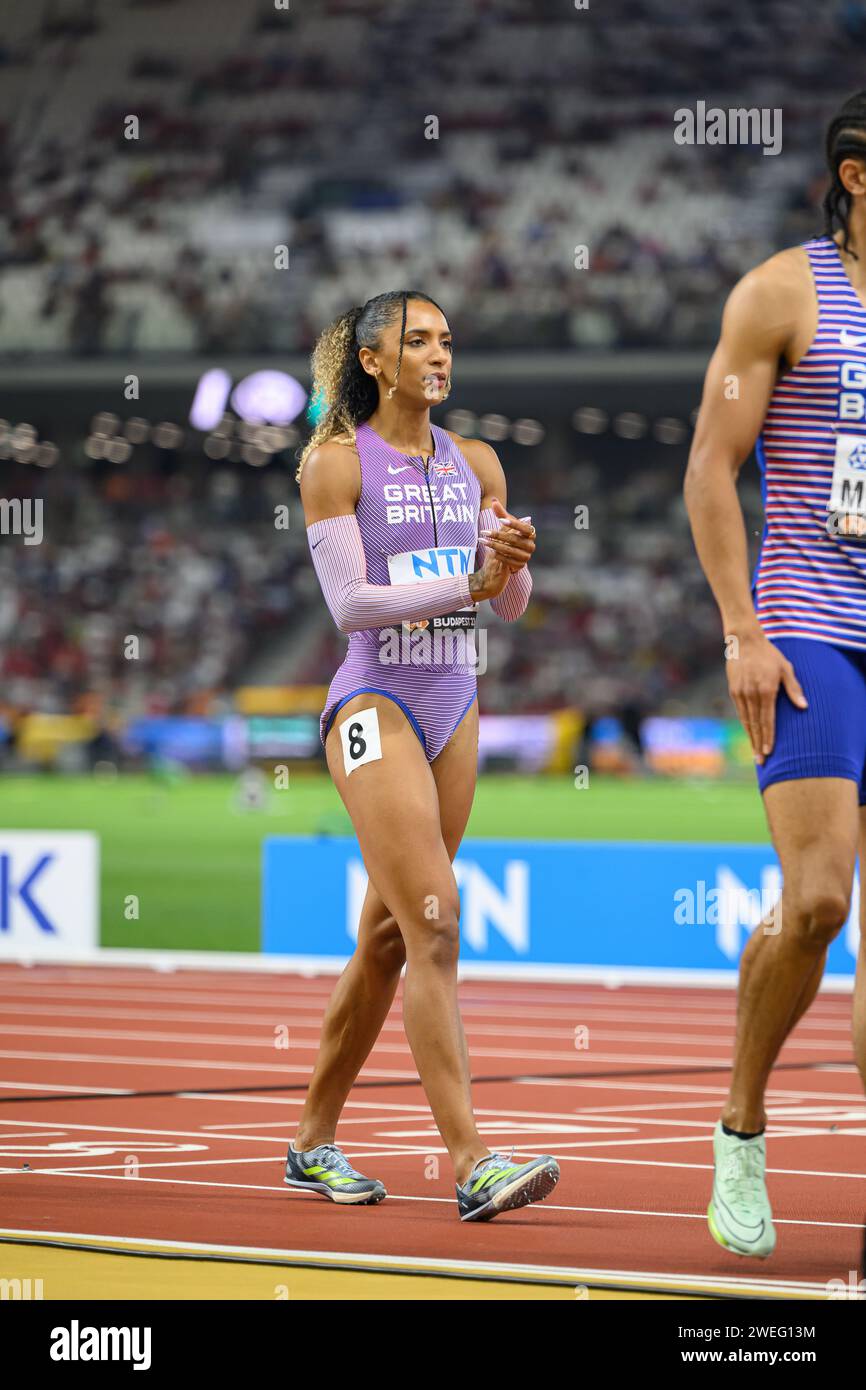 Laviai NIELSEN participating in the 4x400 m Relay at the World ...