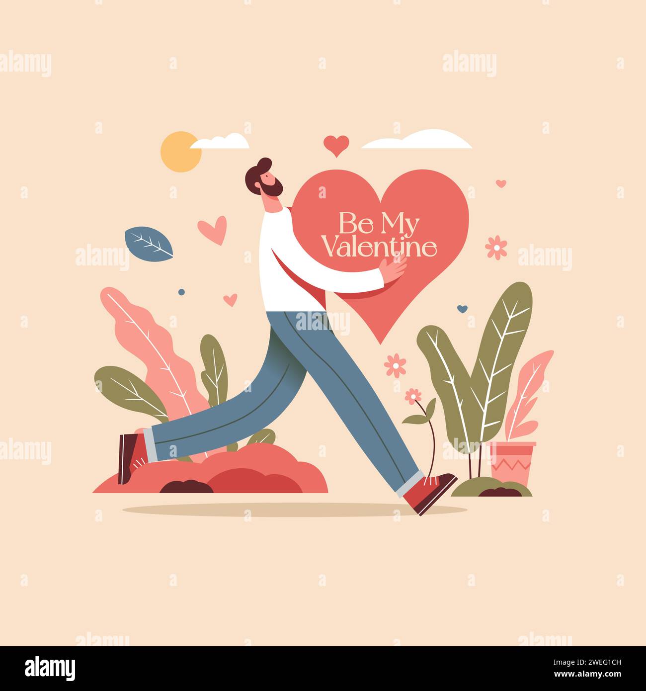 Capture the essence of love with this charming Vector Illustration ...