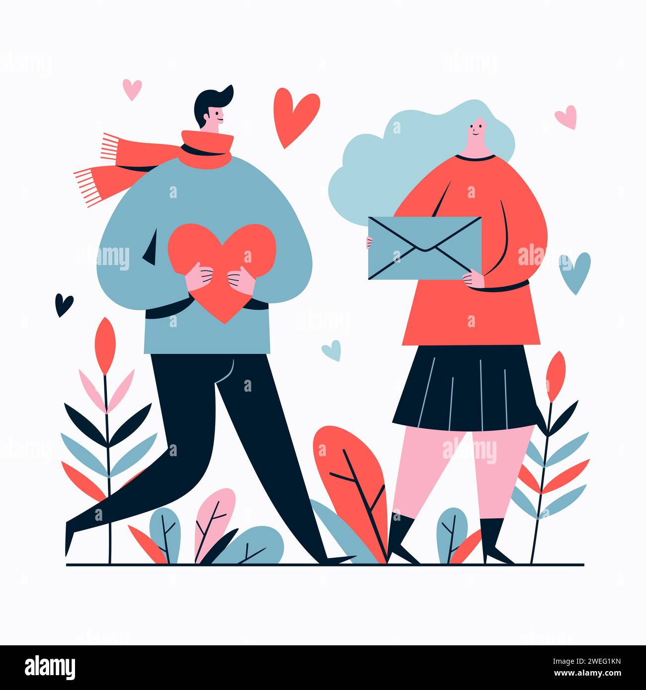 Flat love Stock Vector Images - Alamy