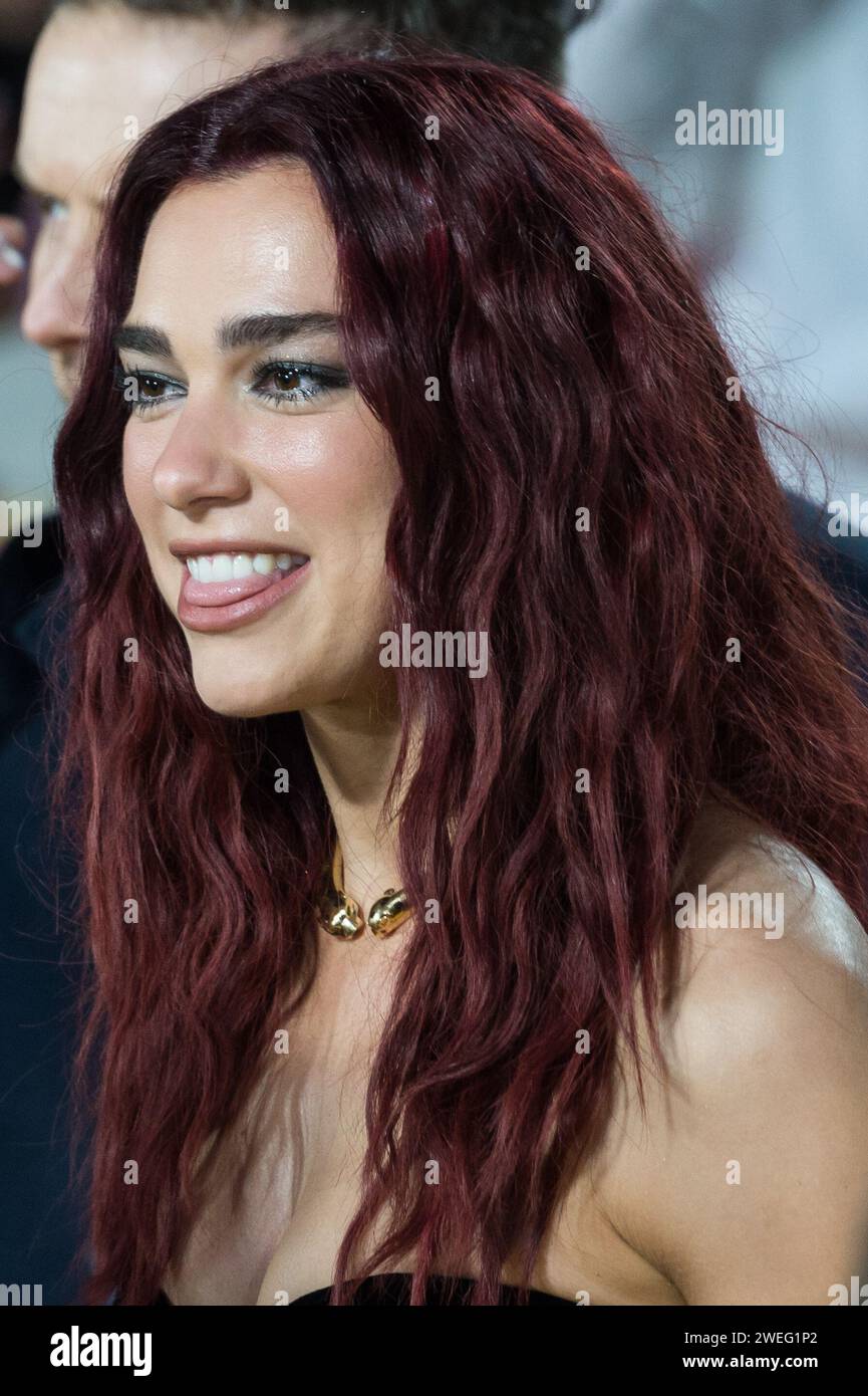 London, UK. 24th January, 2024. Dua Lipa attends the world premiere of ...