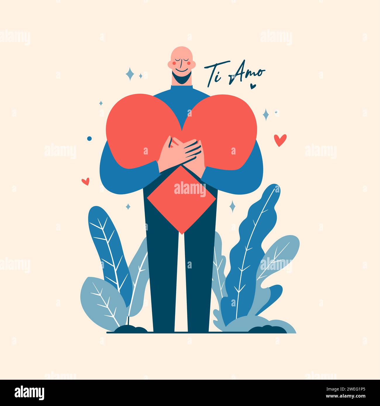 Vector Illustration Flat Love Heart for Valentines Day 12 Stock Vector ...