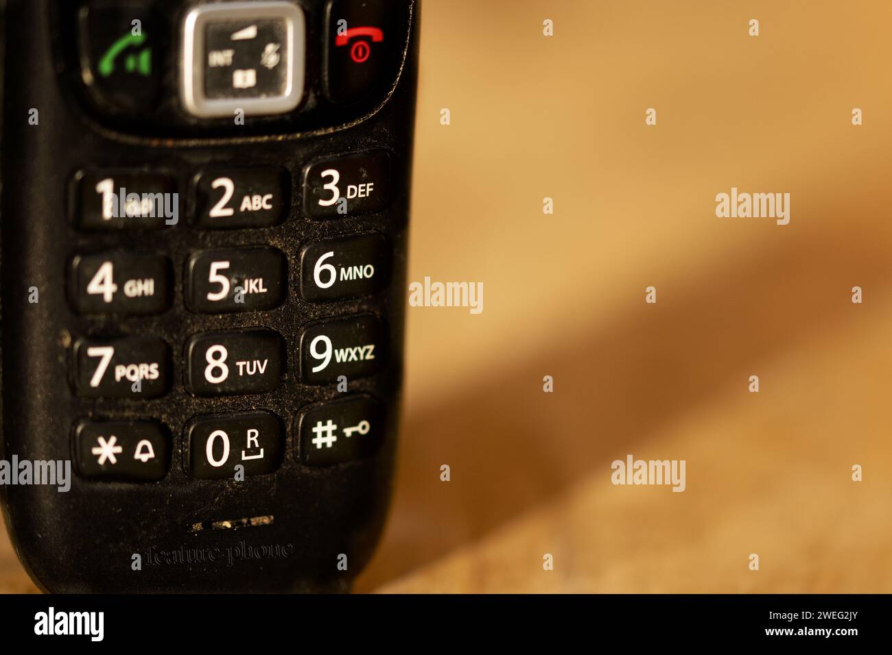 concept of feature phone with the keyboard of an ol phone Stock Photo ...