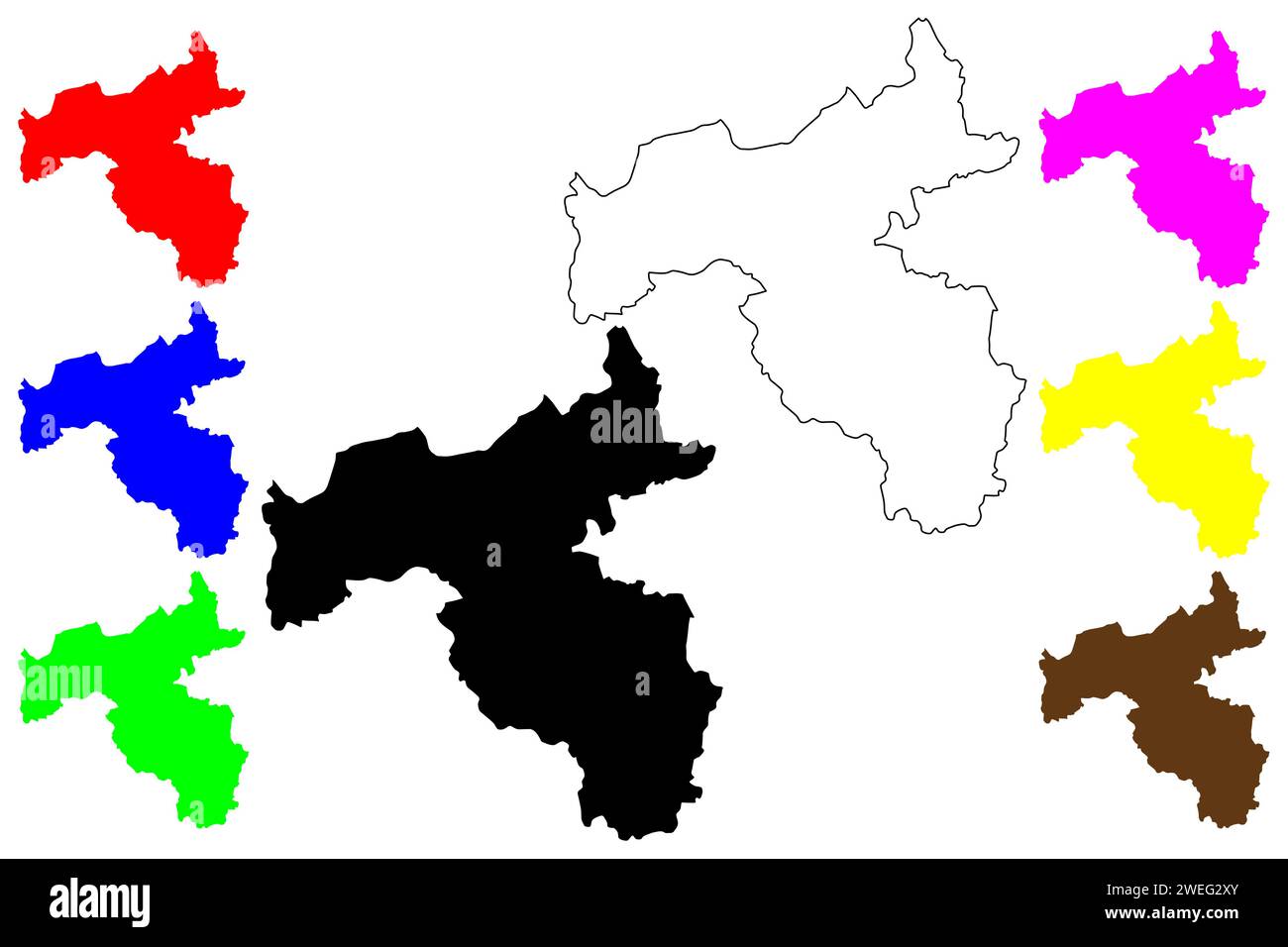 Datong city (People's Republic of China, PRC) map vector illustration ...