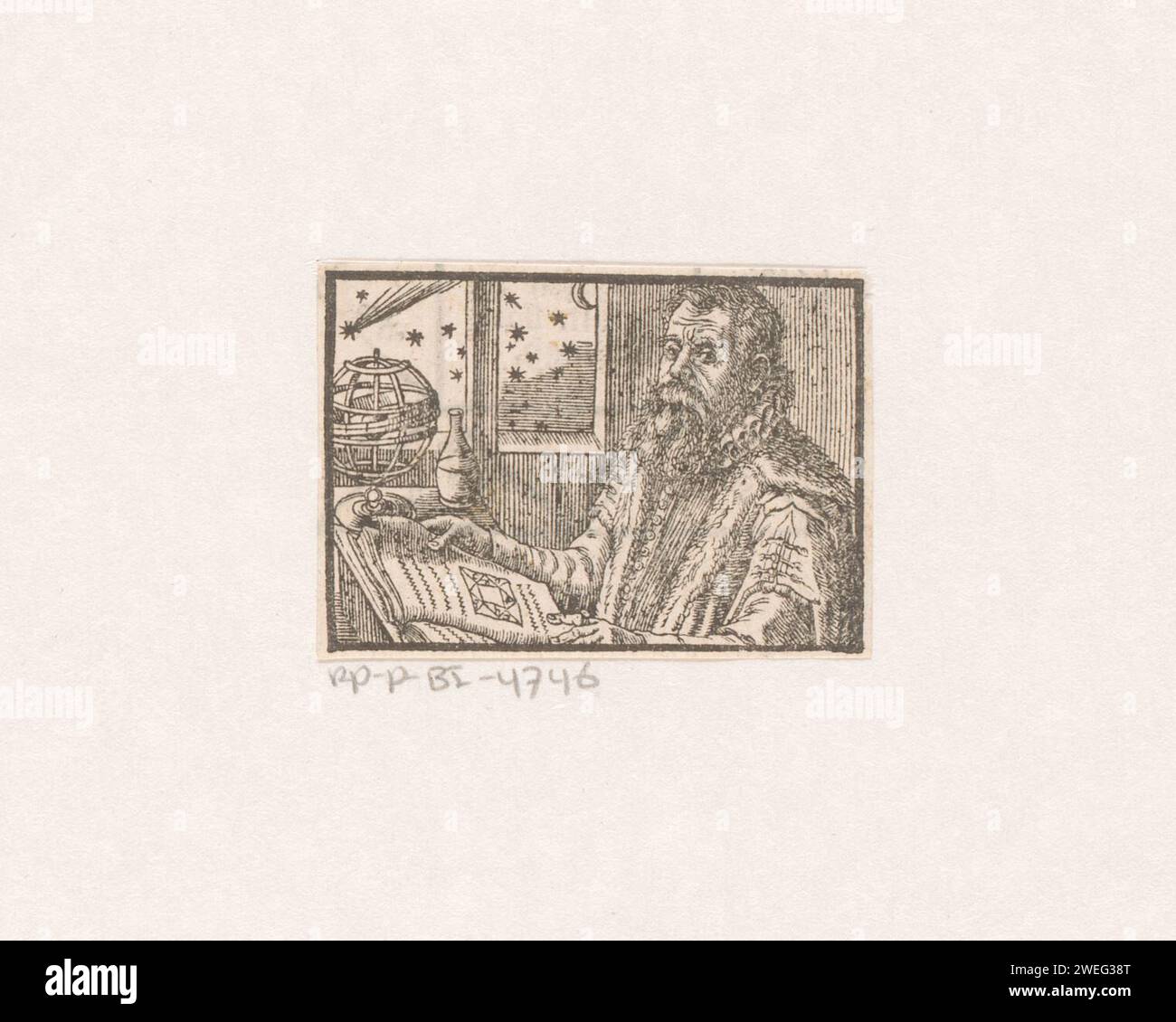 Portrait of an astronomer, anonymous, 1600 - 1699 print Portrait of an ...