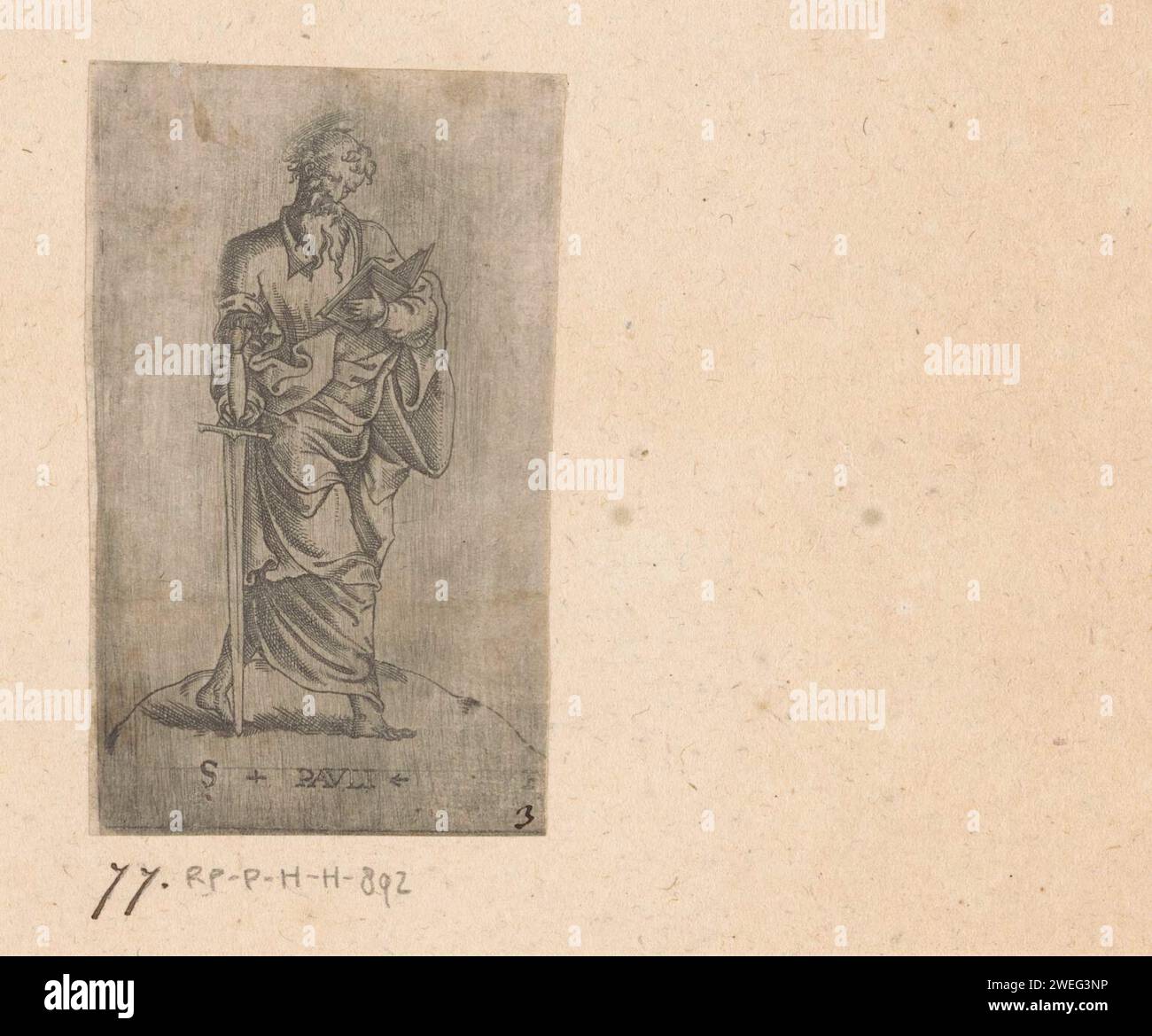 Saint Paul, Anonymous, 1500 - 1599 print The standing apostle Peter ...