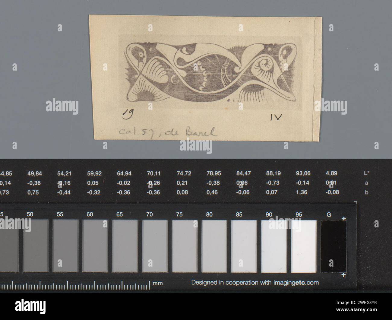 Vignette 'bird head', Karel Petrus Cornelis de Bazel, 1896 print ...